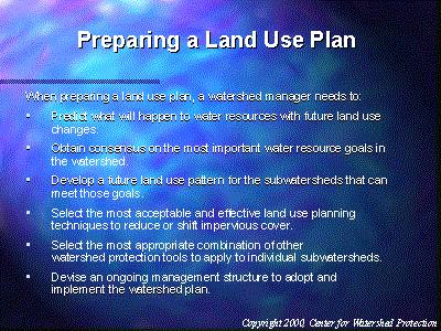 Preparing a Land Use Plan